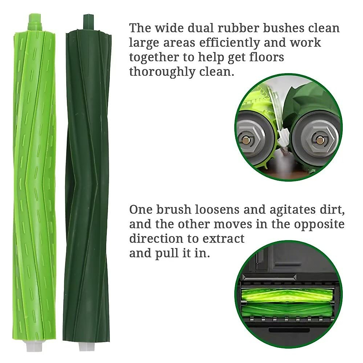 S9 Replacement Parts Compatible with iRobot Roomba s9 (9150) s9+ s9 Plus (9550) S Series Vacuum Cleaner, 2 Pairs