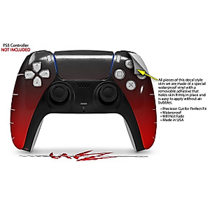 WraptorSkinz Skin Wrap compatible with Sony PS5 DualSense Controller Smooth Fades Red Black (CONTROLLER NOT INCLUDED)