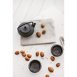 Pure 100% Linen Flax Washcloths - 4-Pack Natural Linen Dish Towels and Dish Cloths Set - Tea Towel Cloth Napkins - Small Hand Towels for Kitchen