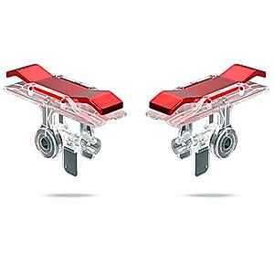 Mobile Phone Gaming Trigger,Mobile Phone Gaming Trigger 1 Pair Gamepad for Button Handle for L1R1 Shooter Controllers Keypads Grip for Phone - Red