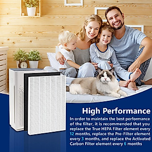 C545 Replacement Filter S for Winix S C545, B151, P150, 9300, 1712-0096-00, 4 True HEPA Filter + 8 Activated Carbon Filters