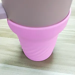 Gavoyeat Silicone Boot for Stanley Cup 40 oz, Cup Bottom Protector Sleeve Cover Fit with Stanley Quencher H2.0 FlowState Tumbler/Adventure Quencher Tumbler (40 oz, Rose Red, 1)