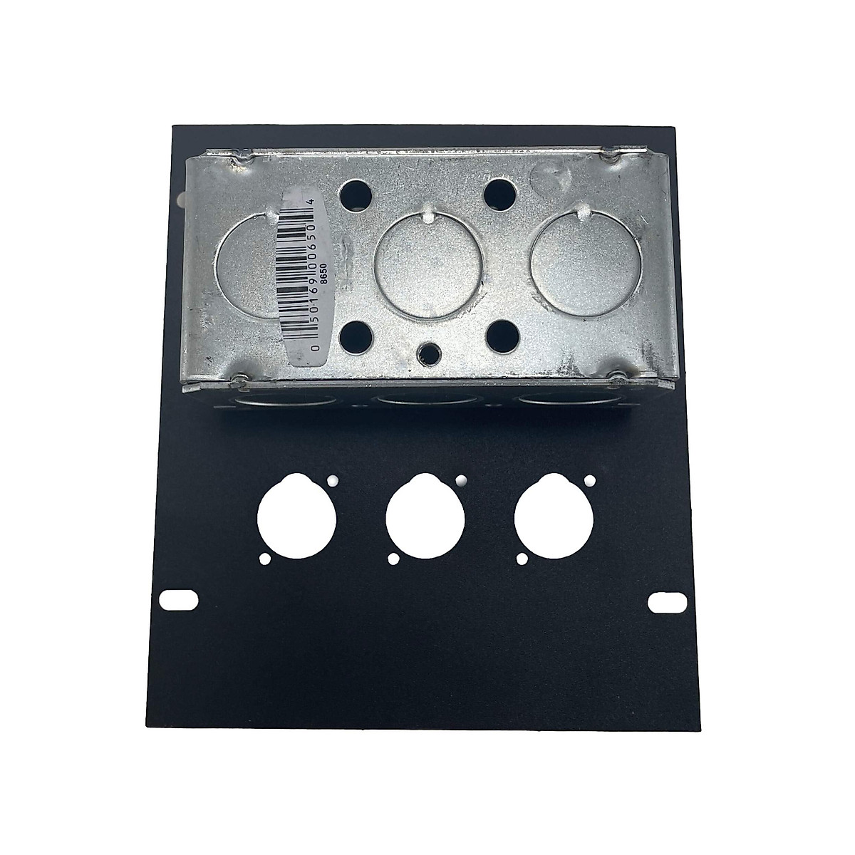 ProCraft Pro Audio Recessed Floor Pocket Box. Loaded AC Duplex and PrePunched for 3 "D" XLR's Made in the USA