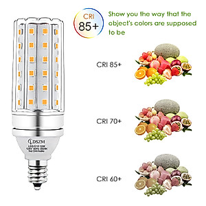 E12 LED Bulbs,12W LED Corn Light Bulb, E12 LED Bulb 100W Equivalent 1200 Lumen 3000K Warm White, Non-Dimmable LED Candelabra Light Bulbs, E12 Candelabra Base Chandelier Light Bulbs, Pack of 3