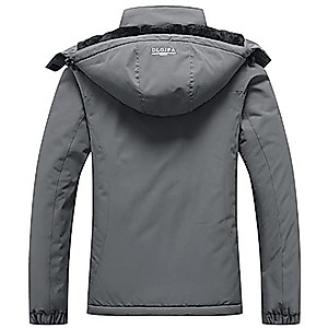 DLGJPA Women's Mountain Waterproof Ski Jacket Detachable Hood Windproof Rain Winter Warm Snow Coat