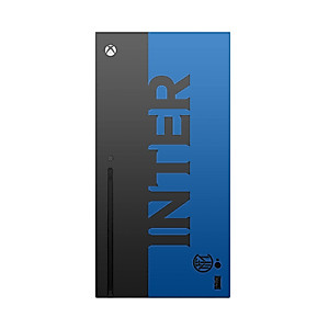Head Case Designs Officially Licensed Inter Milan Blue and Black Full Logo Vinyl Sticker Gaming Skin Decal Cover Compatible With Xbox Series X Console and Controller Bundle