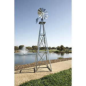 Outdoor Water Solutions 12-Foot Galvanized Backyard Windmill