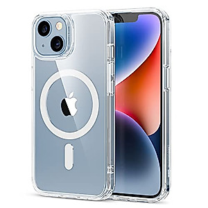 ESR for iPhone 14 Case/iPhone 13 Case, Compatible with MagSafe, Shockproof Military-Grade Protection, Magnetic Phone Case for iPhone 14/13, Classic Hybrid Case (HaloLock), Clear