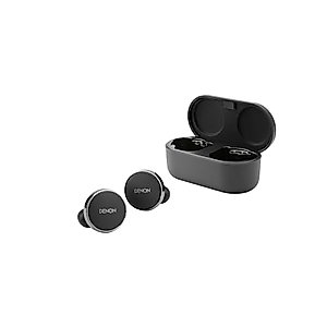 Denon PerL Pro True Wireless Earbuds - Adaptive Active Noise Cancelling, Personalized Sound with Masimo Adaptive Acoustic Technology, Spatial Audio, 32Hr-Battery Life, Wireless Charging, Black