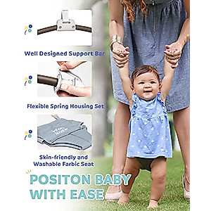 Infant Master Doorway Jumper, Johnny Jumper w/ Adjustable Seat Bag, Durable Baby Door Bouncer & Swing Jumper w/ Steel Spring, Wise Gift Choice for Infant & Toddler, Easy to Use, Blue