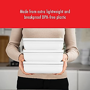 ZWILLING Fresh & Save Flat Lunch Box Large, Airtight Food Storage Container, Meal Prep Container, BPA-Free, Grey