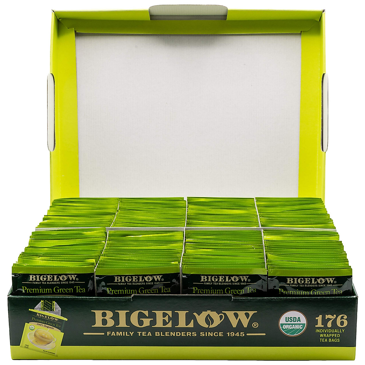Bigelow Premium 100-Percent Organic Green Tea 176-Count Box