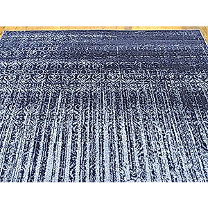 Unique Loom Del Mar Collection Area Rug-Transitional Inspired with Modern Contemporary Design, Rectangular 5' 1" x 8' 0", Blue/Navy Blue