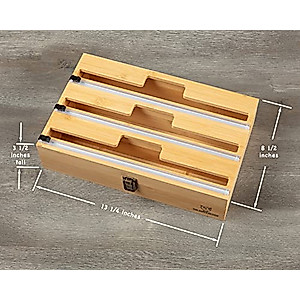 The Happy Hootie Foil and Plastic Wrap Dispenser for Kitchen Organization and Storage. Great for Kitchen Organization and Storage. Compatible with 12 inch Rolls.