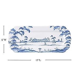 Juliska Country Estate Delft Blue Hostess Tray Garden Party