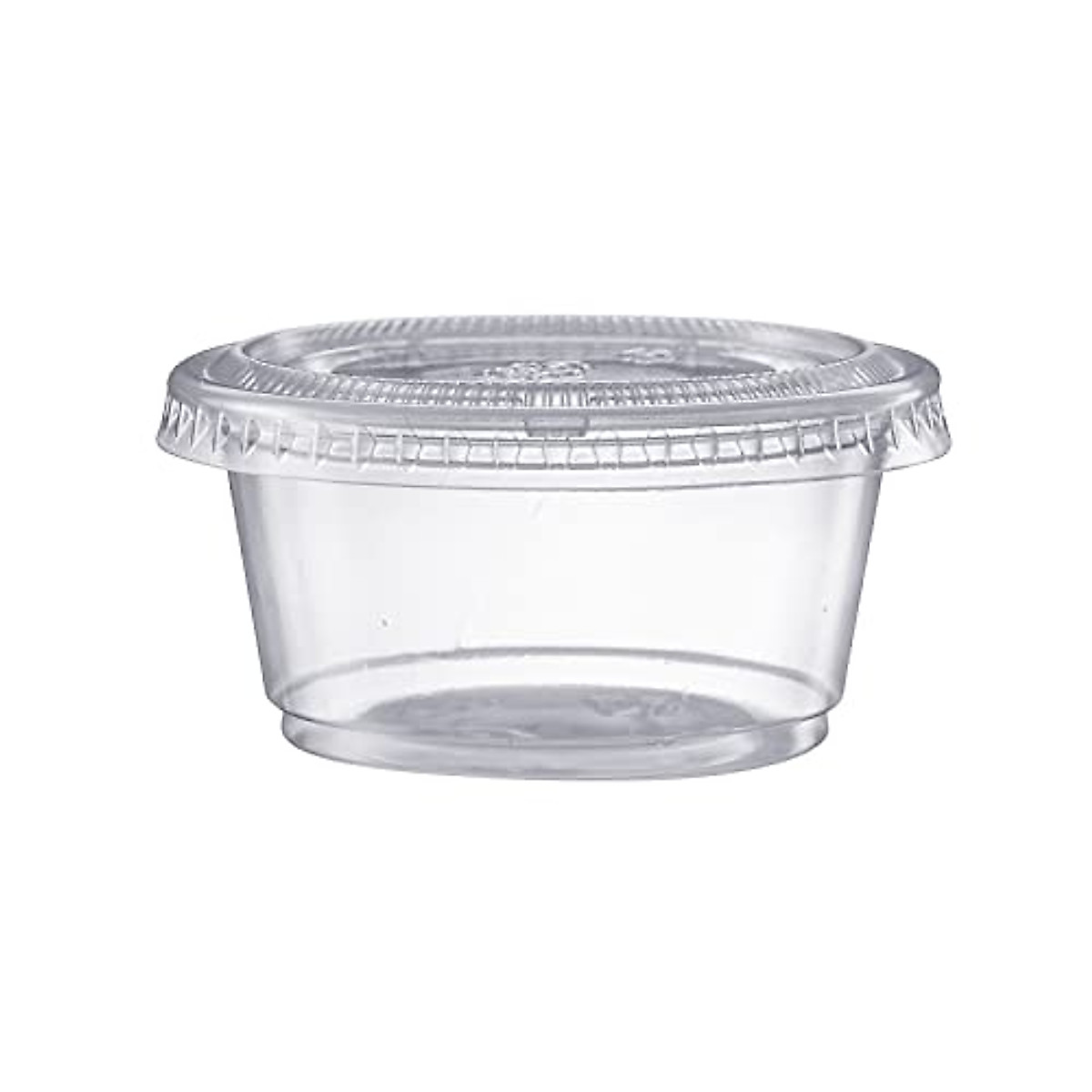 Pantry Value [200 Sets - 2 oz.] Jello Shot Cups with Lids, Small Plastic Condiment Containers for Sauce, Salad Dressings, Ramekins, & Portion Control