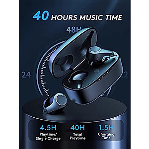 Xmythorig True Wireless Earbuds, Bluetooth 5.0 Headphones with 4-Mics, ENC Noise Cancelling Earphones for Clear Calls, Hi-Fi Stereo in-Ear Headset with Deep Bass, IPX6 Waterproof for Office/Workout