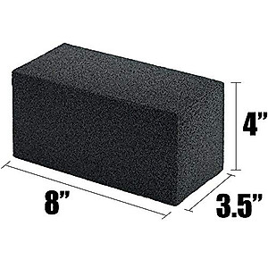 Commercial Grade, Heavy Duty Grill Cleaning Brick Bulk 4 Pack. Pumice Stone Cleaner Tool Cleans and Sanitizes Restaurant Flat Top Grills or Griddles Effectively Without Harsh Chemicals or Abrasives