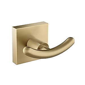 KRAUS Ventus Bathroom Robe and Towel Double Hook, Brushed Gold Finish, KEA-17702BG