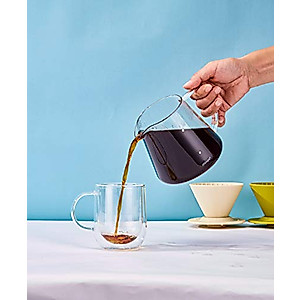 Minos Borosilicate Glass Coffee Server, 300 ml, Pour Over Coffee Carafe, Clear