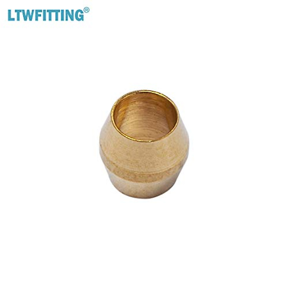 LTWFITTING Value Pack 1/8-Inch OD Brass Compression Union,Sleeve Ferrule,Nut (Pack of 85)