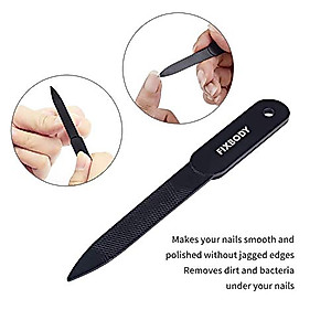 FIXBODY 3PCS Nail Clipper Set with Leather Case | FIXBODY 3 in 1 Replaceable Pedicure Kit