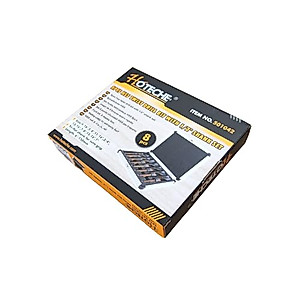 Hoteche 8PC HSS Cobalt Silver & Deming Drill Bits Set, Large Size 9/16" to 1", Reduced 1/2" Shank