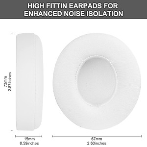 Replacement Ear Pads for Beats Solo 2 and Solo 3 by Niukeke, Headphone Ear Covers with High Density Memory Foam, Soft Leather, Adaptive Noise Cancelling Headphones Replacement Earpads Cushions