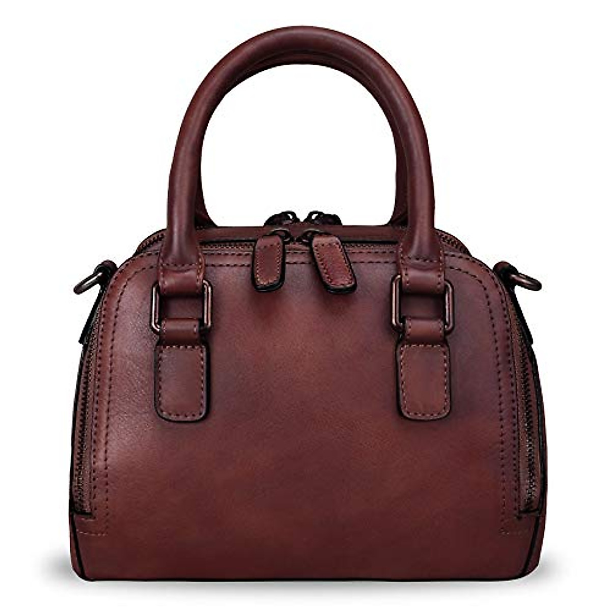Genuine Leather Handbags for Women Vintage Handmade Top-Handle Handbag Purse Shoulder Bag Cowhide Satchel Bags for Ladies