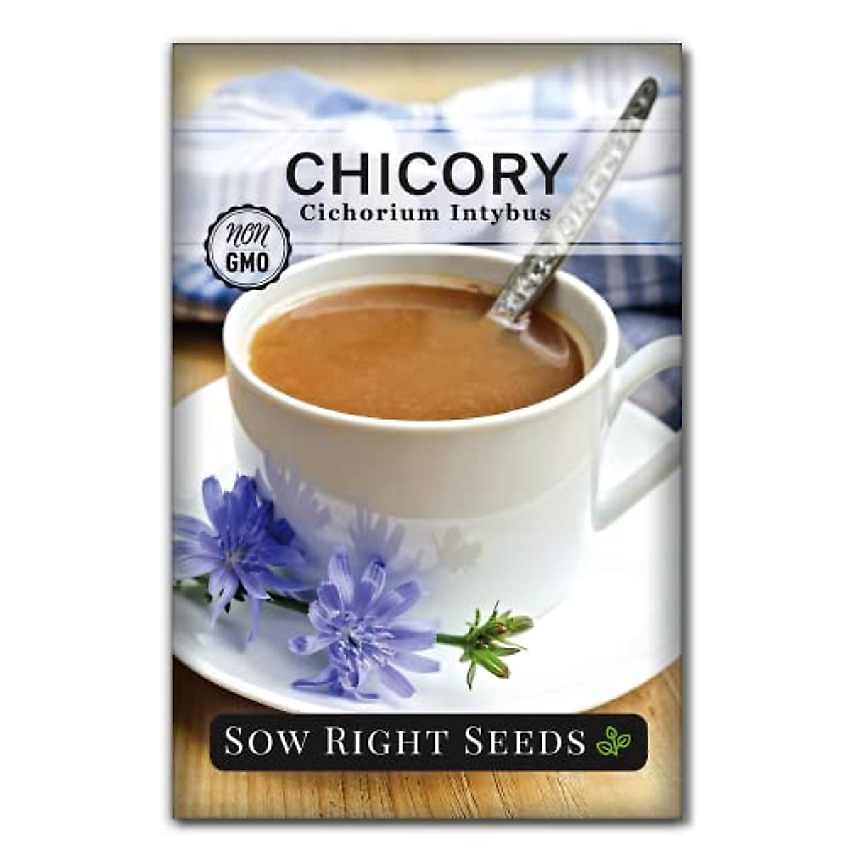 Sow Right Seeds - Chicory Flower Seeds for Planting - Beautiful Blue Flowers to Plant in Your Garden - Semi Woody Perennial with Edible Leaves - Non-GMO Heirloom Seeds - Wonderful Gardening Gift
