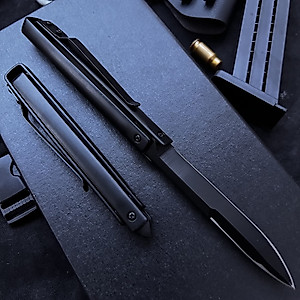 MADSABRE Custom Personalized Knife Pocket Tactical Survival Folding Blade Knives 8.1-in Outdoor Camping Survival Knive Collection Gifts Knifes (Black)