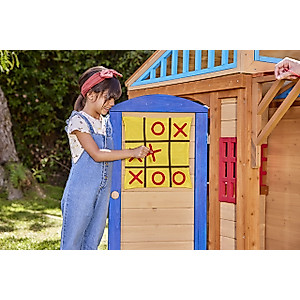 Little Tikes Real Wood Adventures 5-in-1 Game House, Outdoor Wood Game Playhouse for All Kids, Boys and Girls Ages 3+