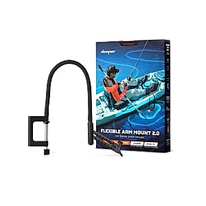 ITGAM0007 Deeper Flexible Arm Mount 2.0 for Boats/Kayaks, Black , 80cm