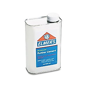 Elmer's 233 Rubber Cement, Repositionable, 1 qt