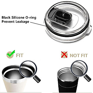 20 oz Tumbler Lid,with Magnetic Slider Switch, Replacement Lids Compatible for YETI 20 oz Tumbler, 10/24 oz Mug and 10 oz Lowball,2 Pack Travel Spill Proof Cup Lids Covers BPA Free