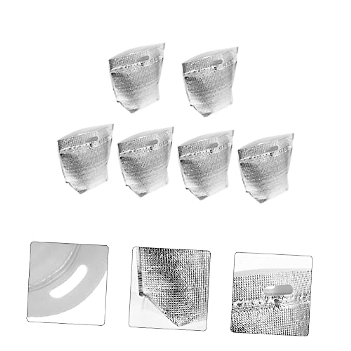 ULTECHNOVO 12 Pcs Self-sealing Thermal Bag Organizer Tote Bag Zip up Tote Bag Lunch Bag Tote Insulated Food Delivery Bag Cake Pizza Packaging Bag Baking Food Bag Take-out Food Bag Zipper Cake