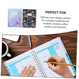 MAGICLULU 2pcs Note Pads Notebook Note Book Teacher Planner Home Supply Convenient Daily Planner Academic Year Planner 2023-2024 Planner Notepad Aluminum Alloy Household Office Handbook