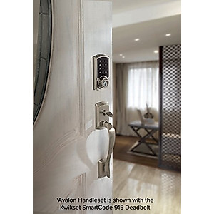 Kwikset 98150-002 Avalon Exterior Handle Only with Tustin Right Left-Handed Levers in, Satin Nickel