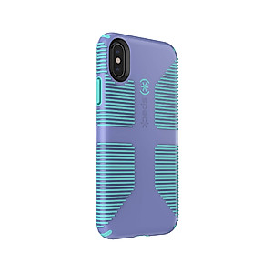 Speck Products CandyShell Grip iPhone XR Case, Wysteria Purple/Mykonos Blue