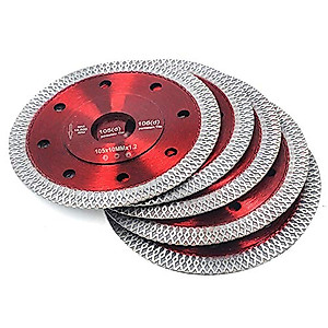 Casaverde 4 in Super Thin Dry Wet Diamond Porcelain Saw Blades Ceramic Cutting Disc Wheels for Cutting Tile Porcelain Granite Marbles(91-5PCS)