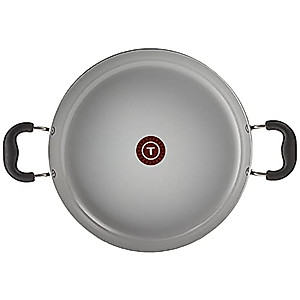 T-fal Specialty Ceramic Dishwasher Oven Safe Everyday Pan, 12"/ 5 qt, Black