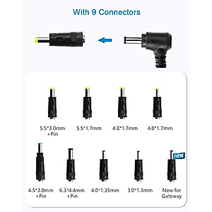 ALITOVE 65W 45W 33W Universal Laptop Charger,19V 3.42A-1.7A Monitor Power Supply Cord for Samsung LG TV HP Monitor Acer Spire Spin Chromebook Toshiba Satellite ASUS Gateway Harmon Kardon Speaker
