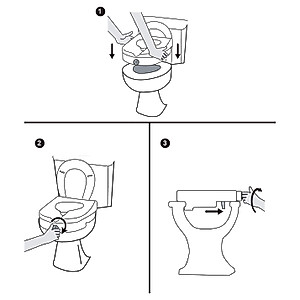 Carex E-Z Lock Raised Toilet Seat, Adds 5 Inches to Toilet Height, Elderly and Handicap Toilet Seat with Handles - 5 Inch Toilet Seat Riser with Arms - Fits Most Toilets