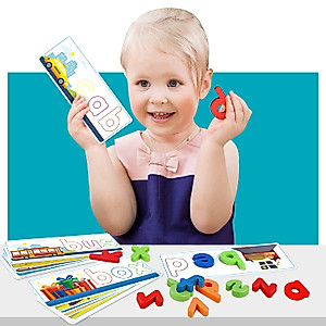 Learning Educational Toys and Gift for 3 4 5 6 Years Old Boys & Girls - See & Spell Matching Letter Game for Preschool Kids Learning Resources - STEM Educational Toys for Toddler Learning Activities