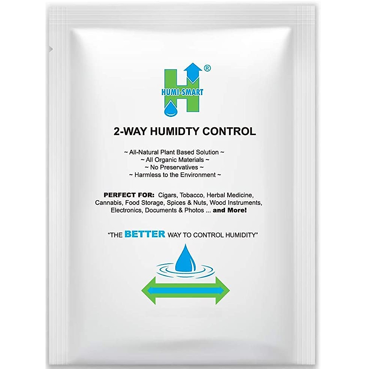Humi-Smart 69% RH 2-Way Cigar Humidity Control Packet – 8 Gram 10 Pack