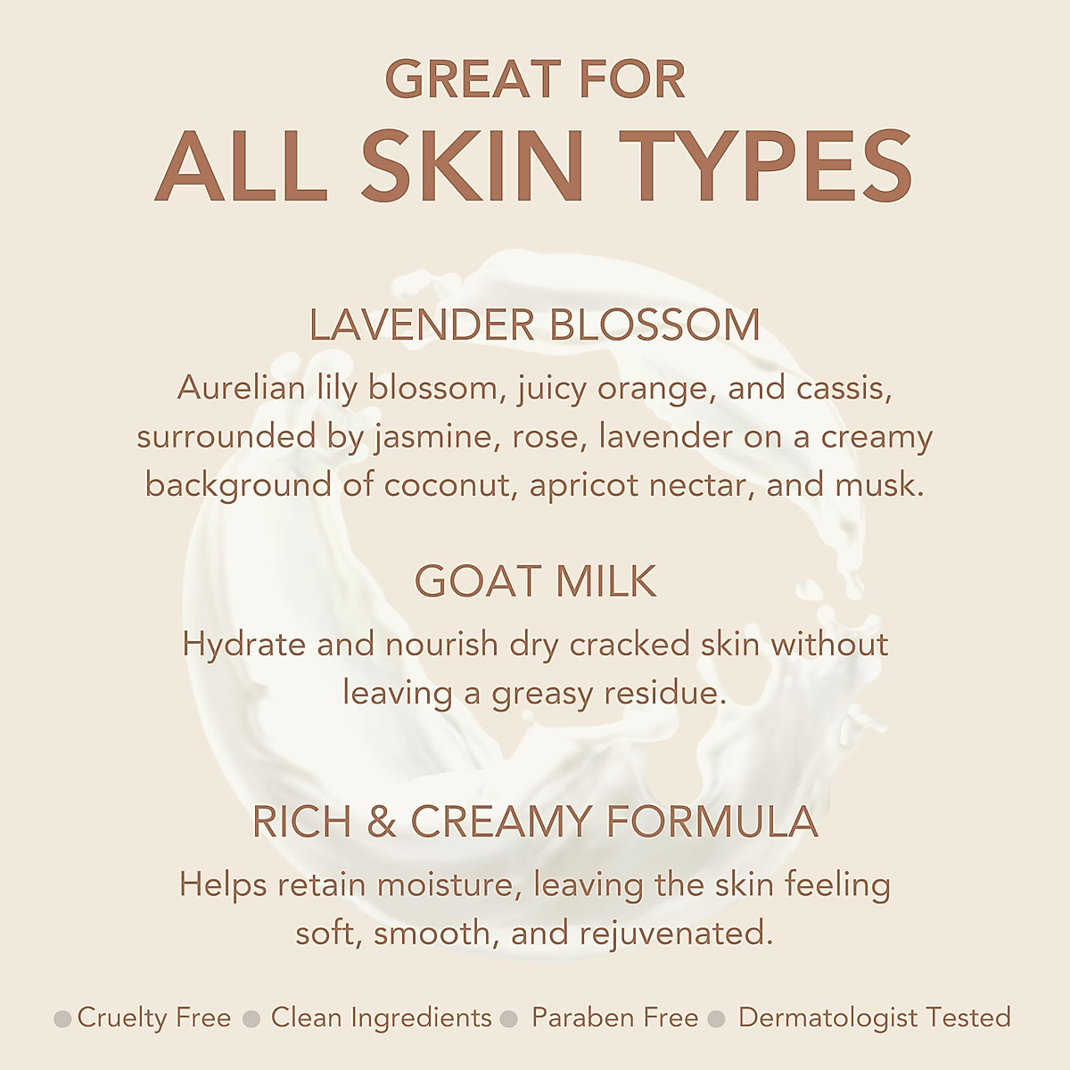 Dionis Goat Milk Skincare 3.3 oz Lavender Blossom Hand & Body Cream - Travel Size Hand Lotion For Hydrating & Moisturizing Dry Skin - Cruelty Free Cream Made In The USA - Paraben Free Formula