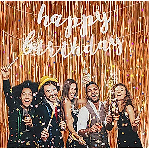 Silver Glittery Happy Birthday Banner for Birthday Party Baby Shower Anniversary Celebrations Decorations