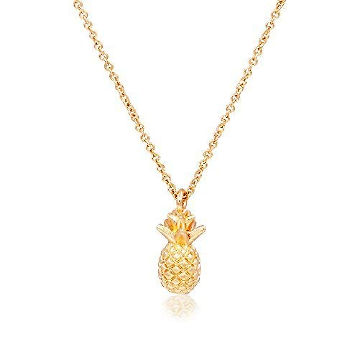 Zealmer Women 16K Gold Plated Pineapple Pendant, gold pineapple, Size No Size