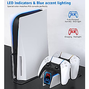 PS5 Charging Station, Playstation 5 PS5 Controller Charger Station with 2 Pack Fast Charging Cords Replacement for Sony DualSense Controller, OIVO PS5 Remote Control Charger, Charging Docking Station