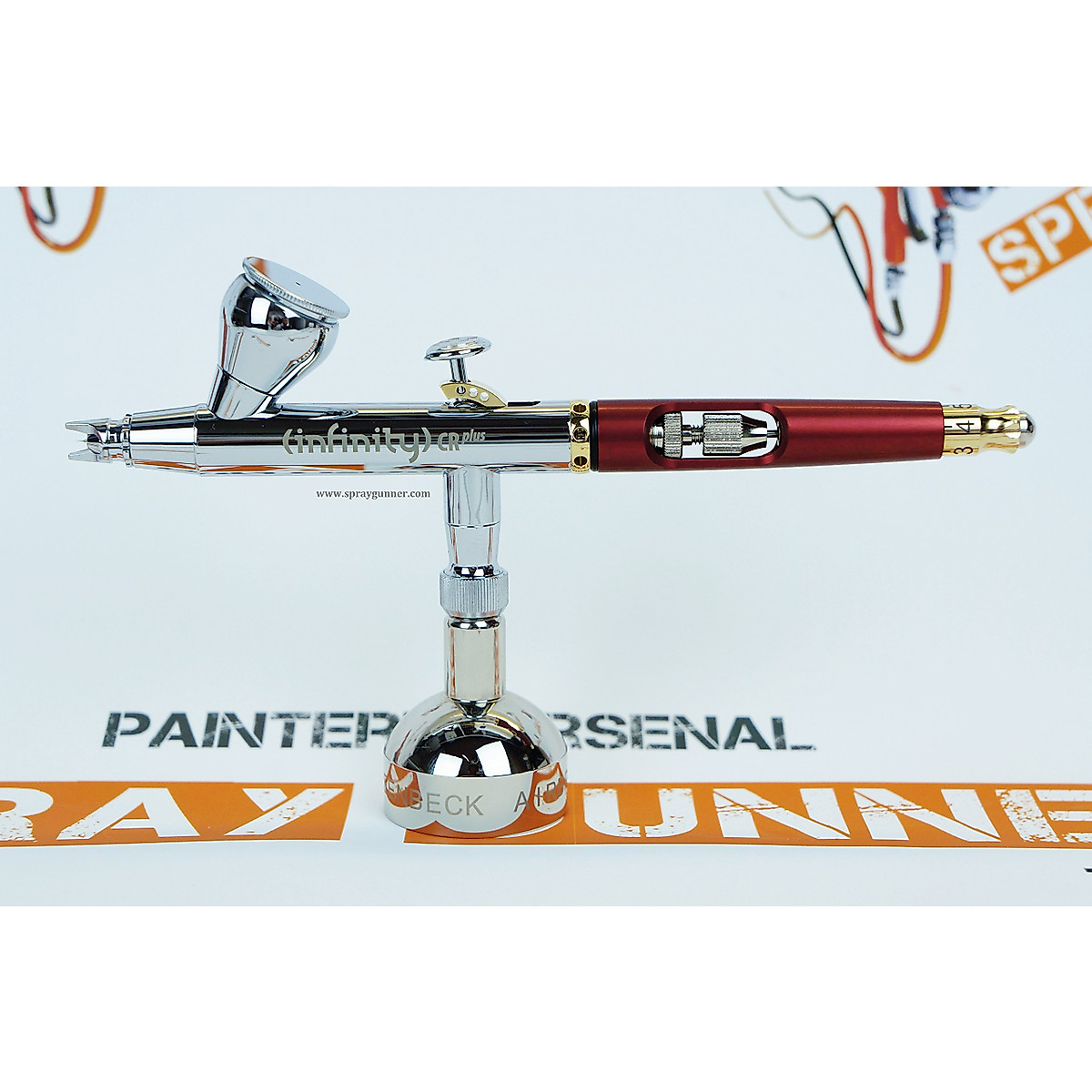 Harder & Steenbeck Infinity CR Plus 2in1 Airbrush 0.15 + 0.2mm Nozzle Sets. Special by SprayGunner